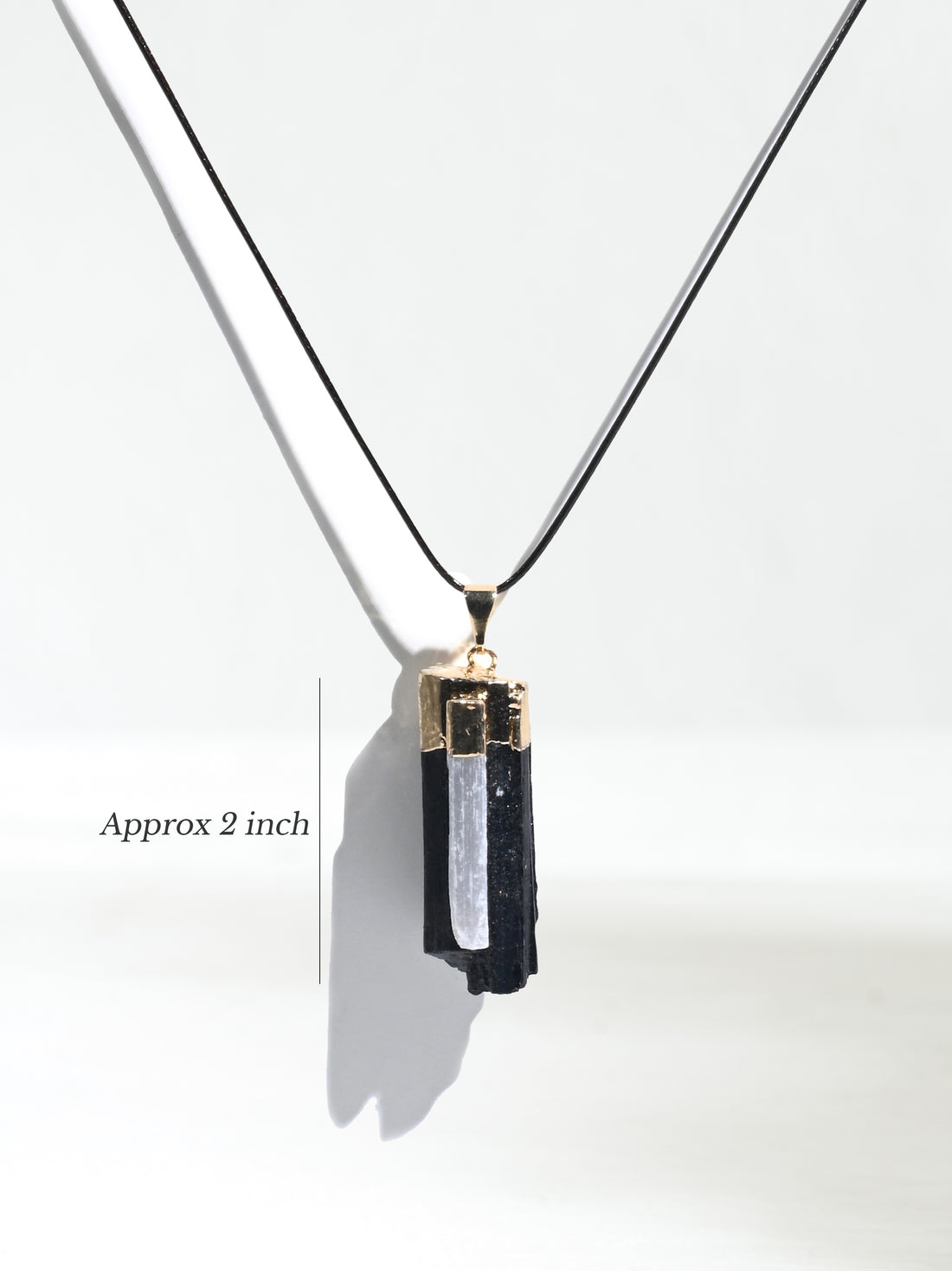 Bodyguard - Black Tourmaline & Selenite Pendant | j11-144 | Shamans Market