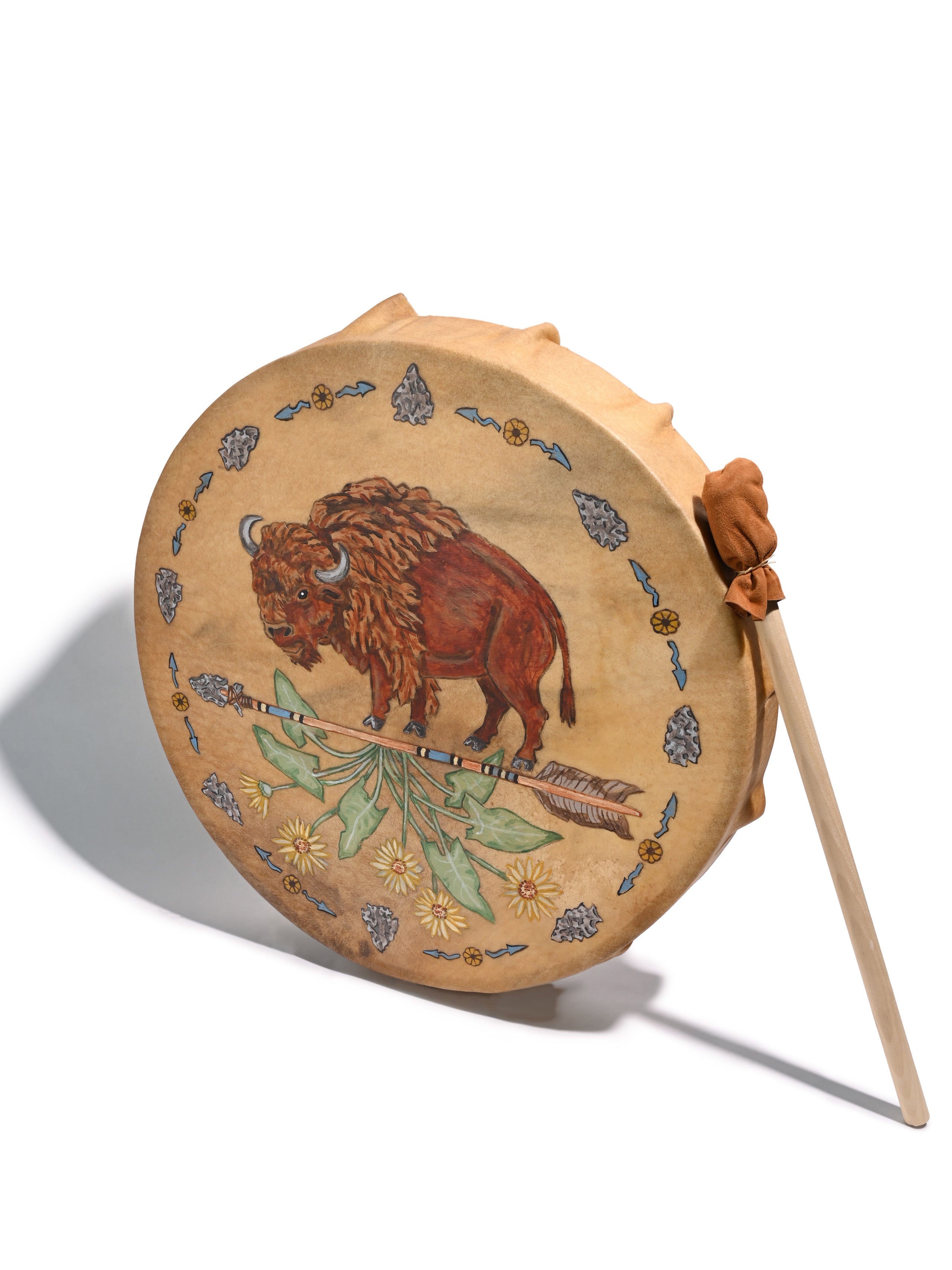 Plant Spirit Buffalo Hide Drum | mmhd-16-18 | Shamans Market