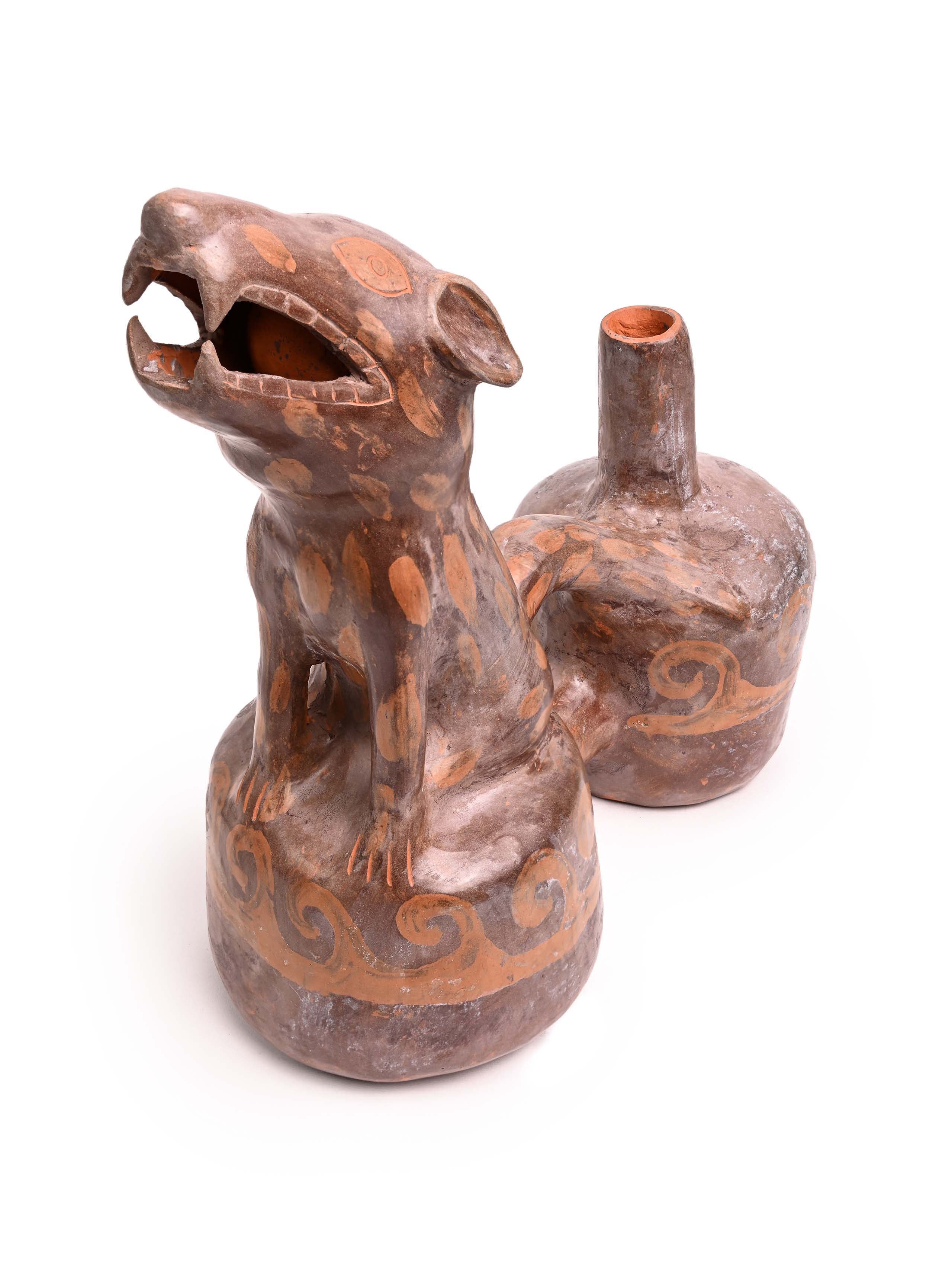 Huaco Silbador-Peruvian Whistling Vessel - The Howling Fox | mmwv052 ...