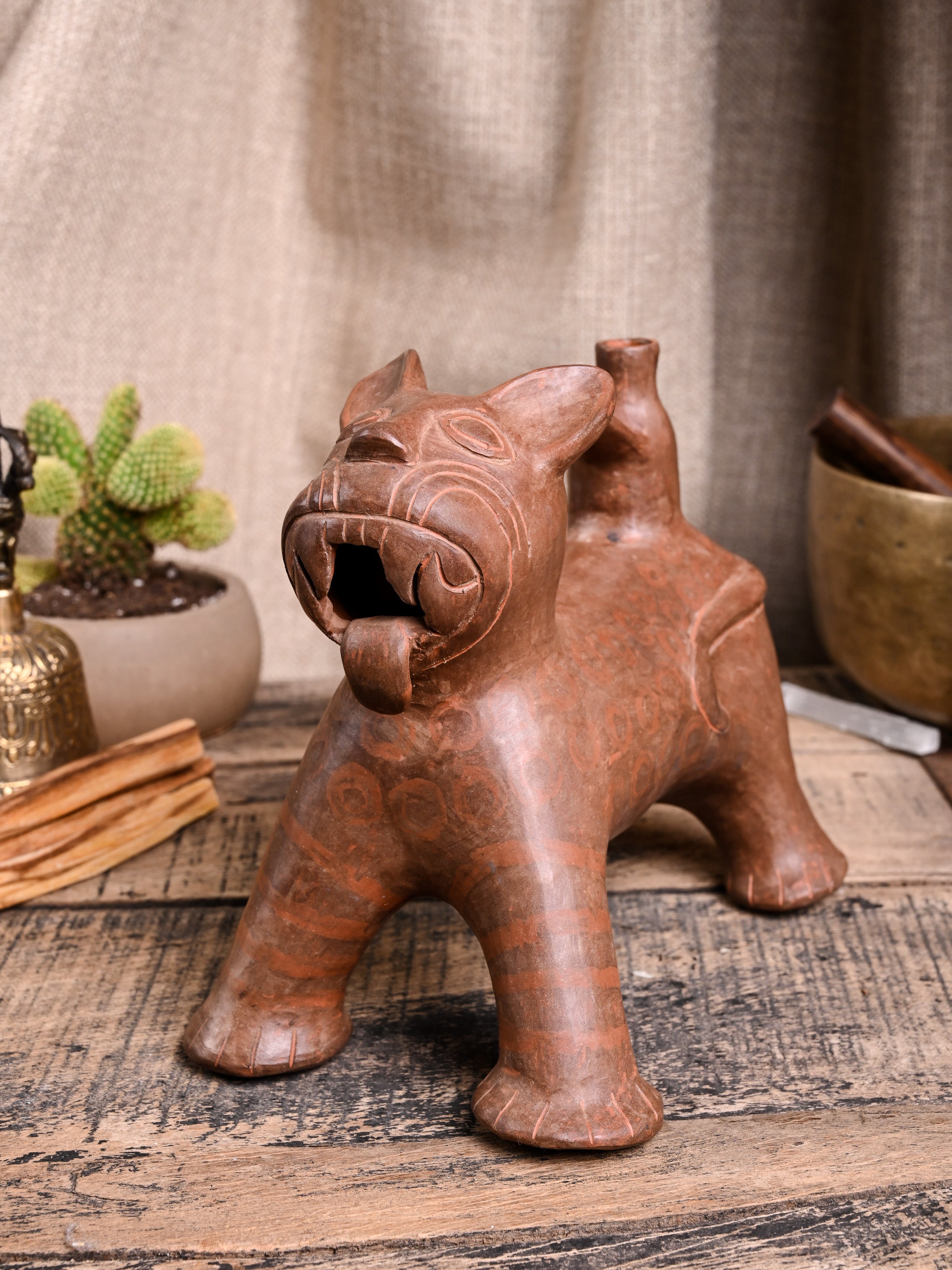 Huaco Silbador-Peruvian Whistling Vessel - Jaguar | mmwv057 | Shamans ...