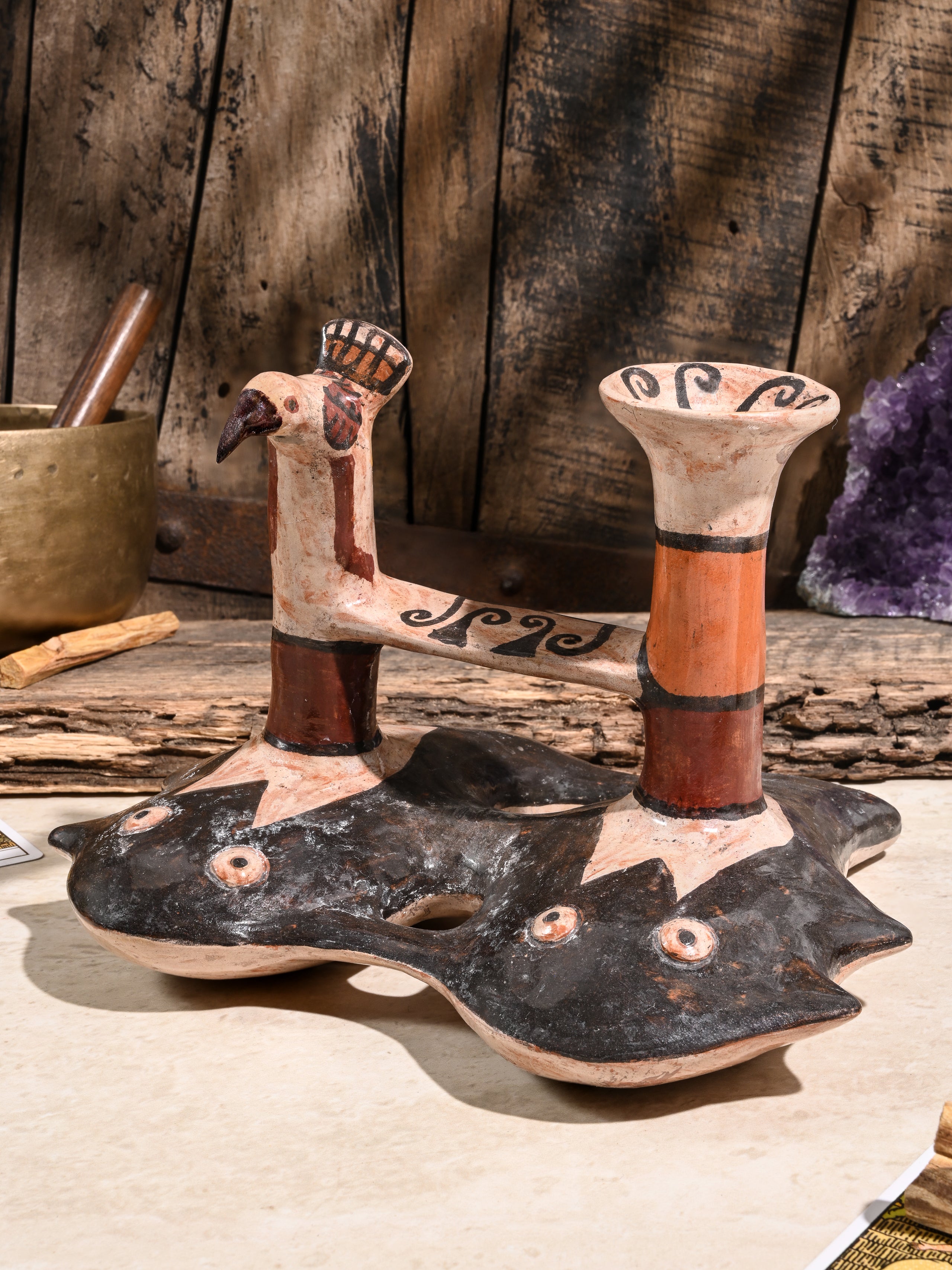 Huaco Silbador-Peruvian Whistling Vessel - The Fish & The Hummingbird ...