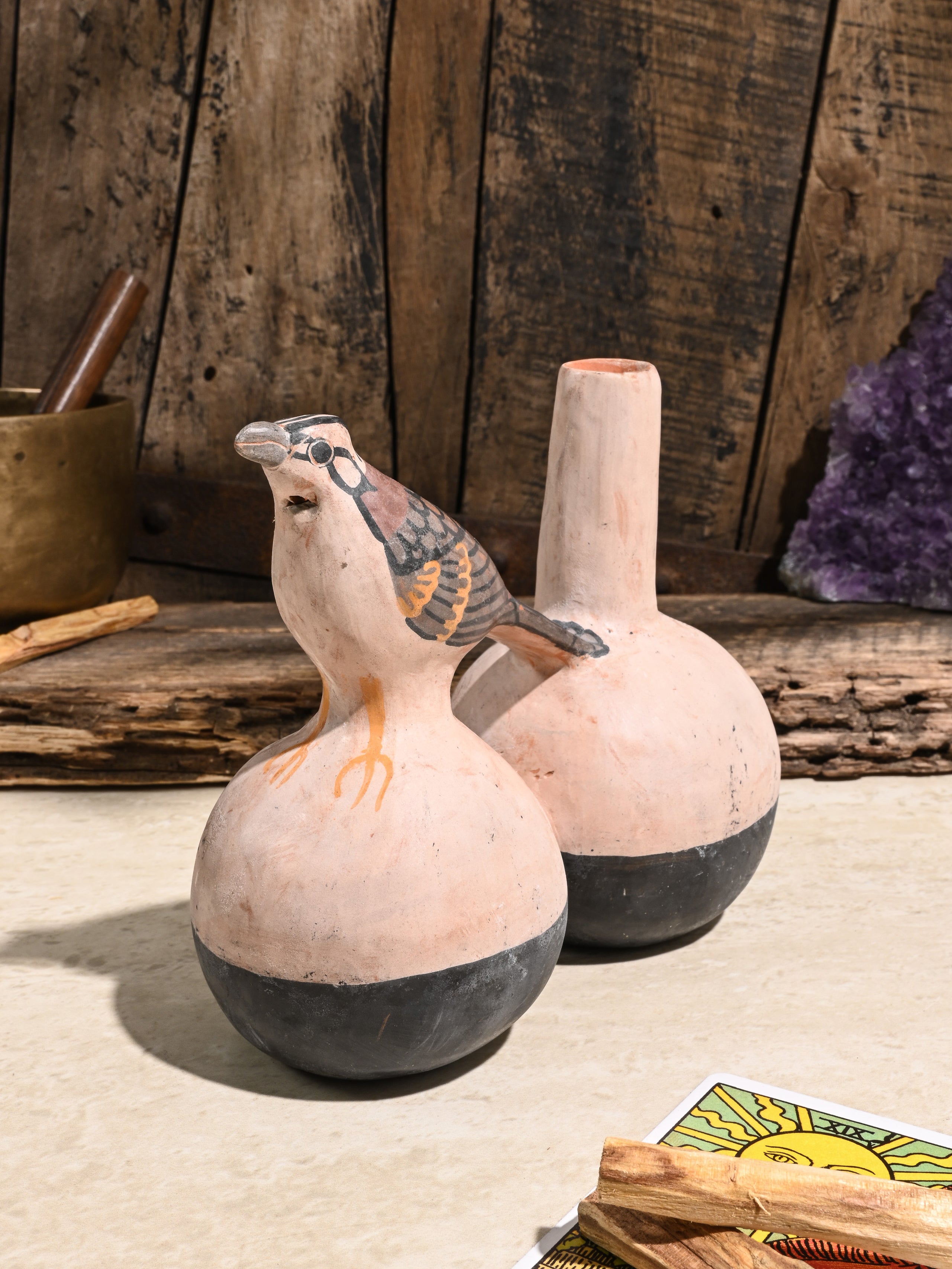 Huaco Silbador-Peruvian Whistling Vessel - The Sparrow - Shamans Market