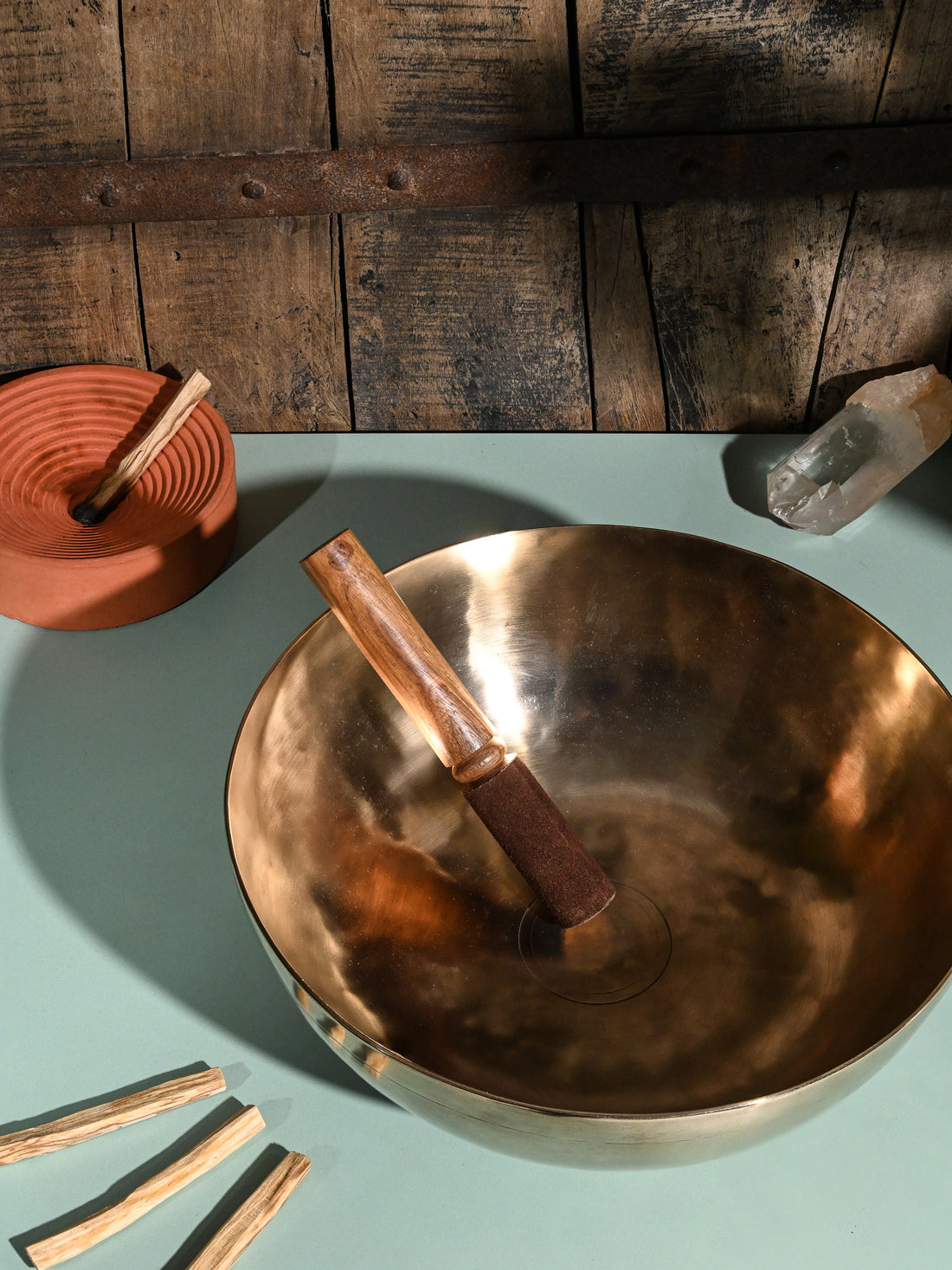 Tuned Tibetan Zen Singing Bowl | sb038-B Note-Crown | Shamans Market
