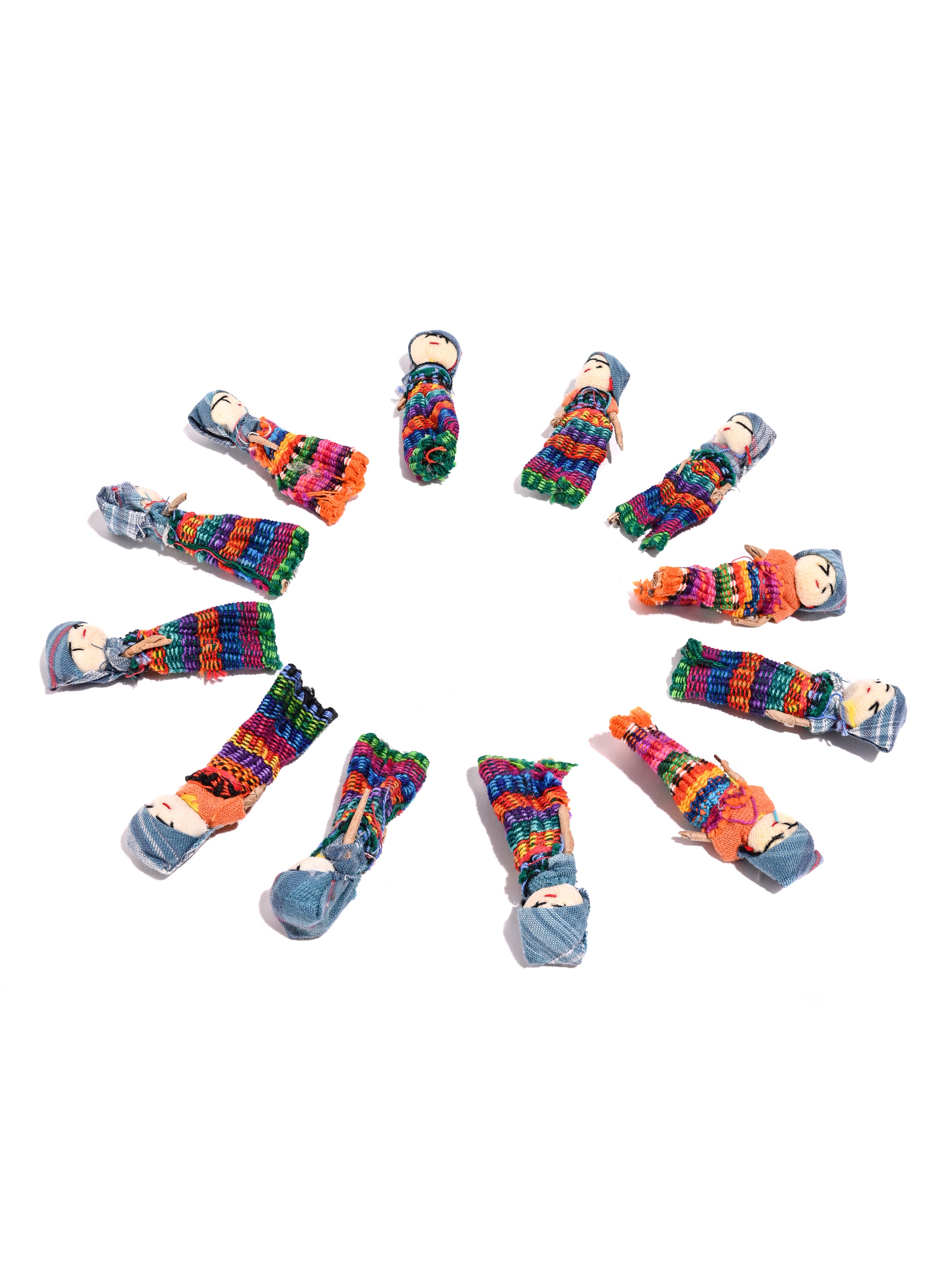 Worry Dolls - 2 inch- Set of 12 | si0038-Girl | Shamans Market