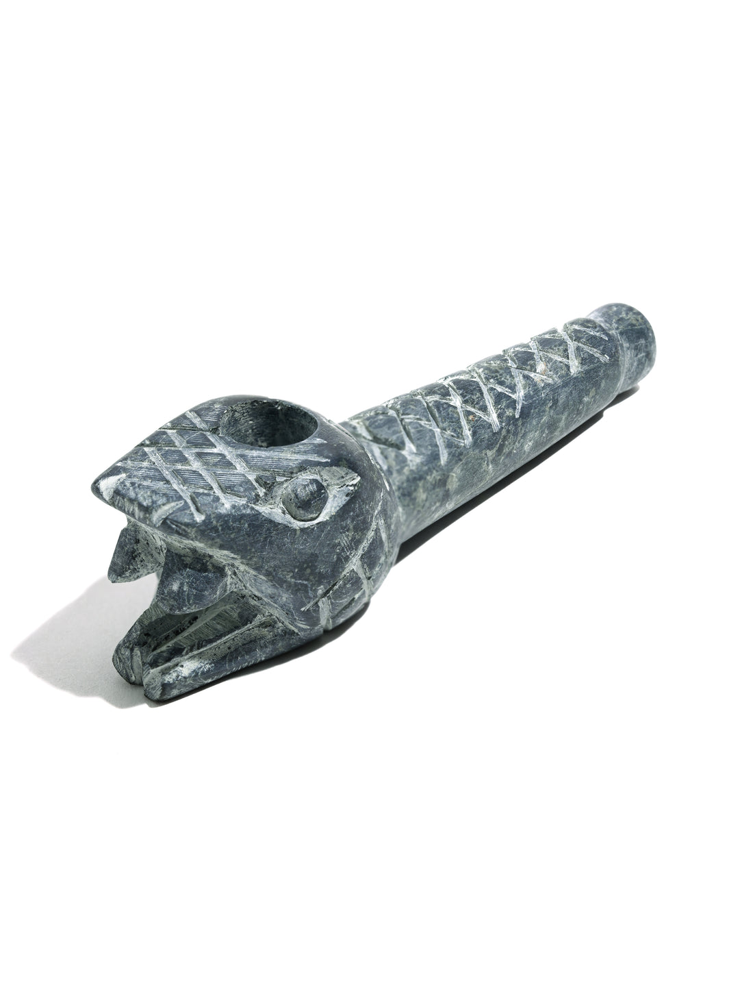 Stone Carved Pipe - Serpent | si0491-Small | Shamans Market