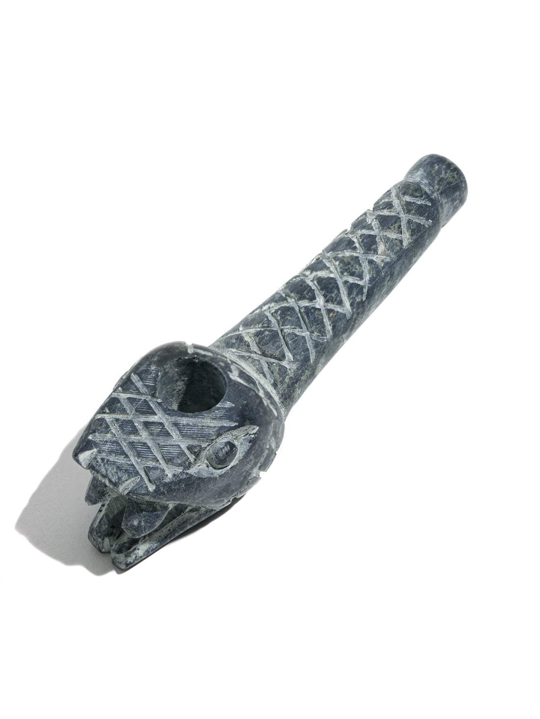 Stone Carved Pipe - Serpent | si0491-Small | Shamans Market