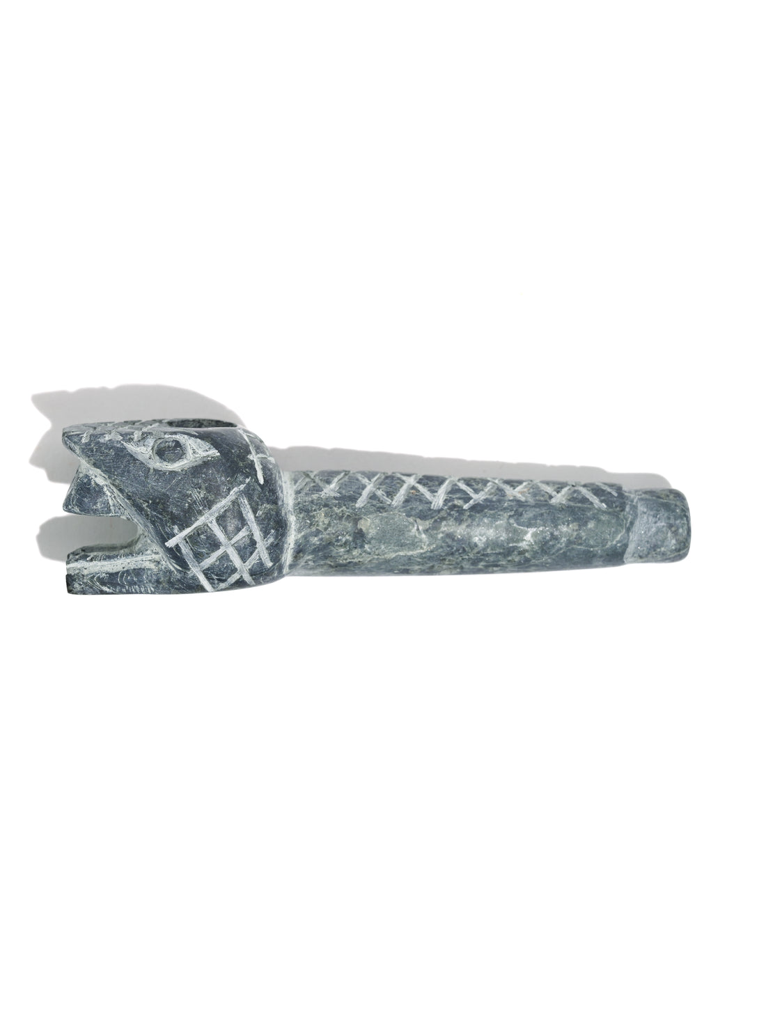 Stone Carved Pipe - Serpent | si0491-Small | Shamans Market