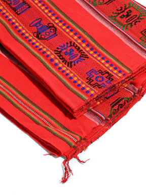 Peruvian Woven Throw - Red | tx0046a | Shamans Market