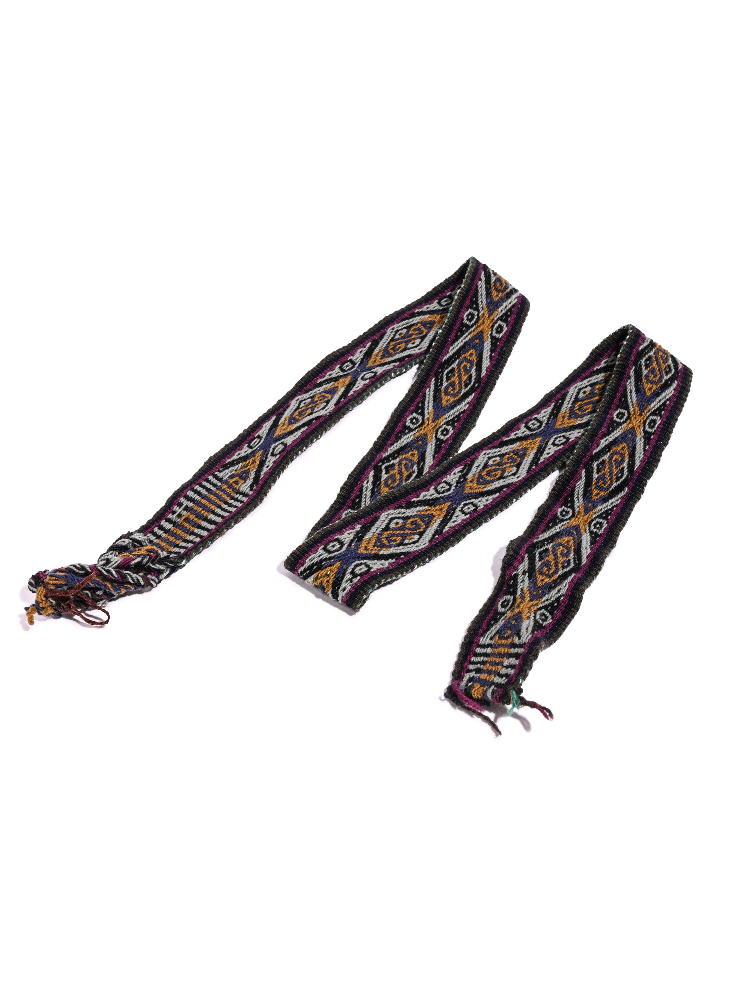 Chincheros Handwoven Chumpi Belt | tx0053-Black Berry | Shamans Market