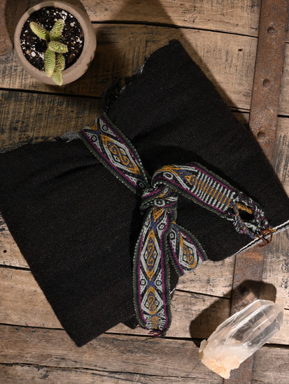 Chincheros Handwoven Chumpi Belt | tx0053-Black Berry | Shamans Market