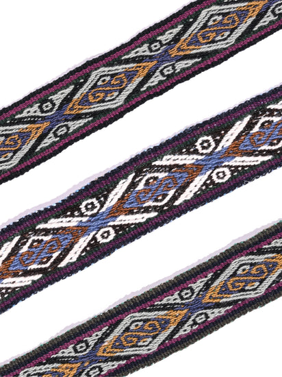 Chincheros Handwoven Chumpi Belt | tx0053-Black Berry | Shamans Market