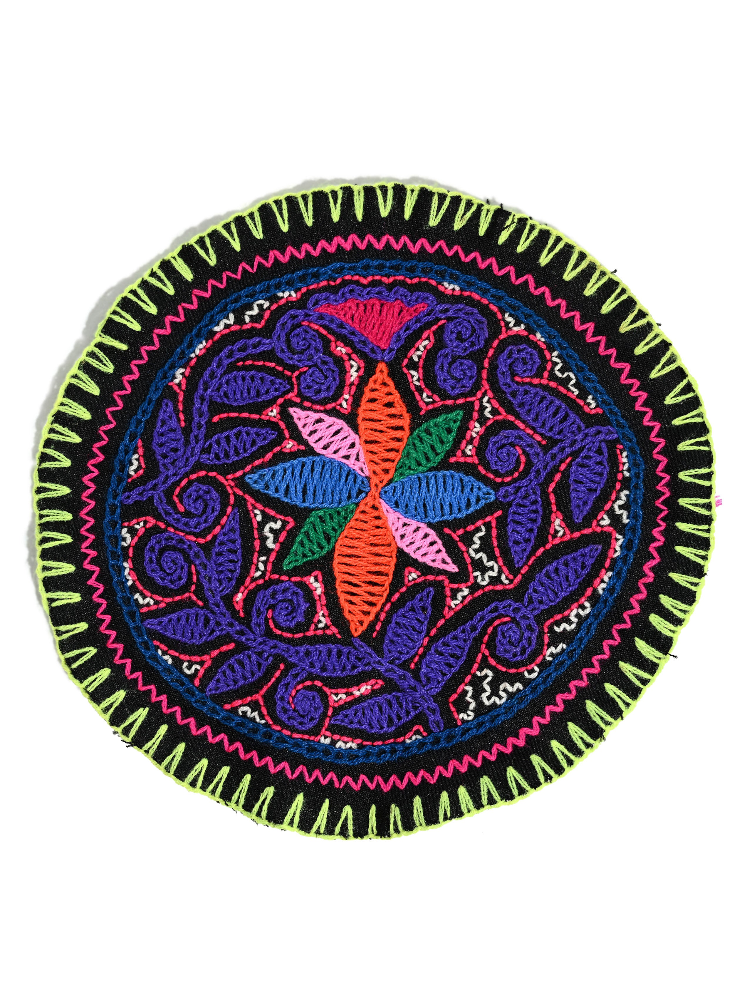 Shipibo Embroidery Cloth - Round | tx0180 | Shamans Market