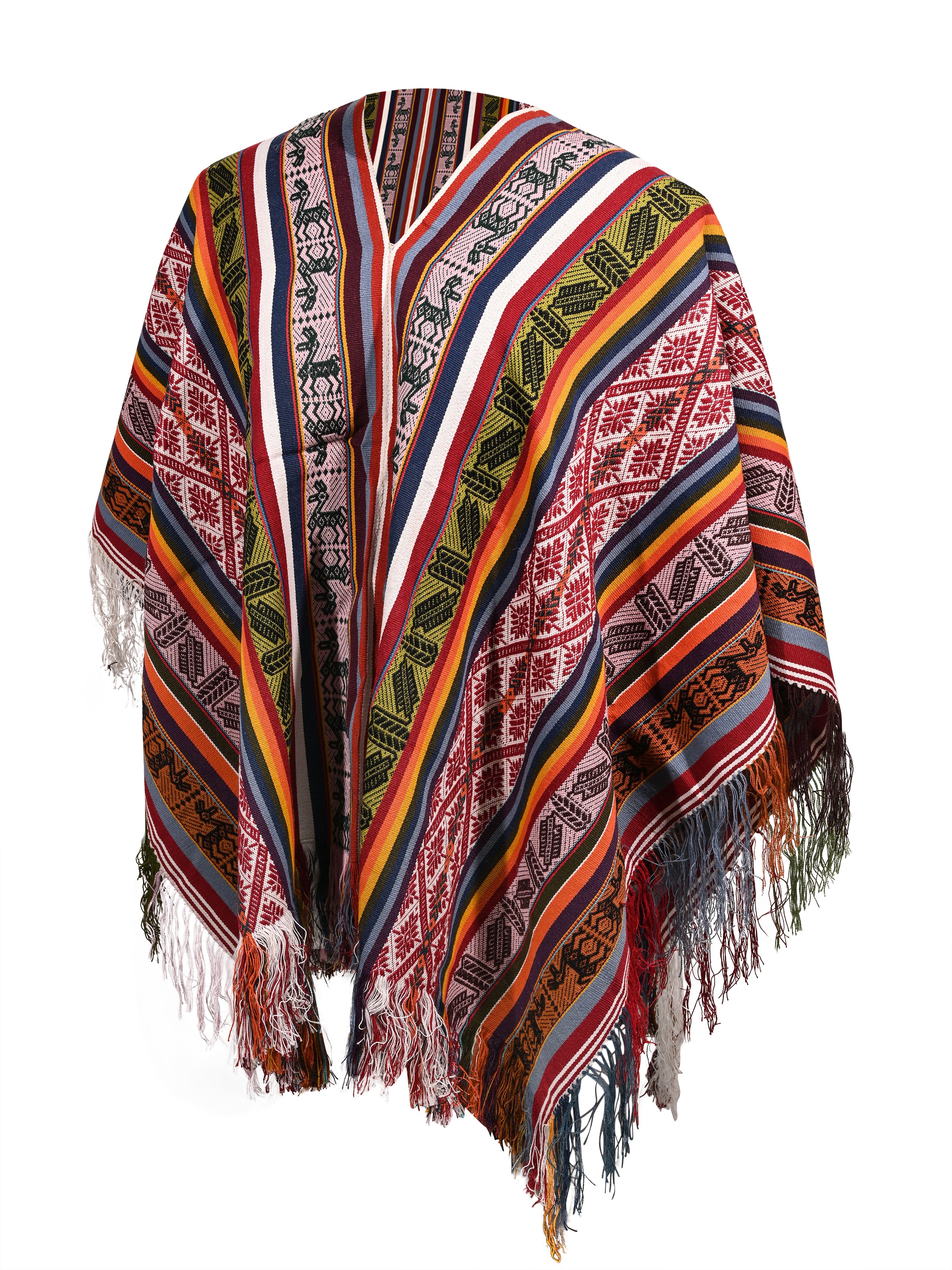 Alpaca Acrylic Blend Poncho | txp0157 | Shamans Market