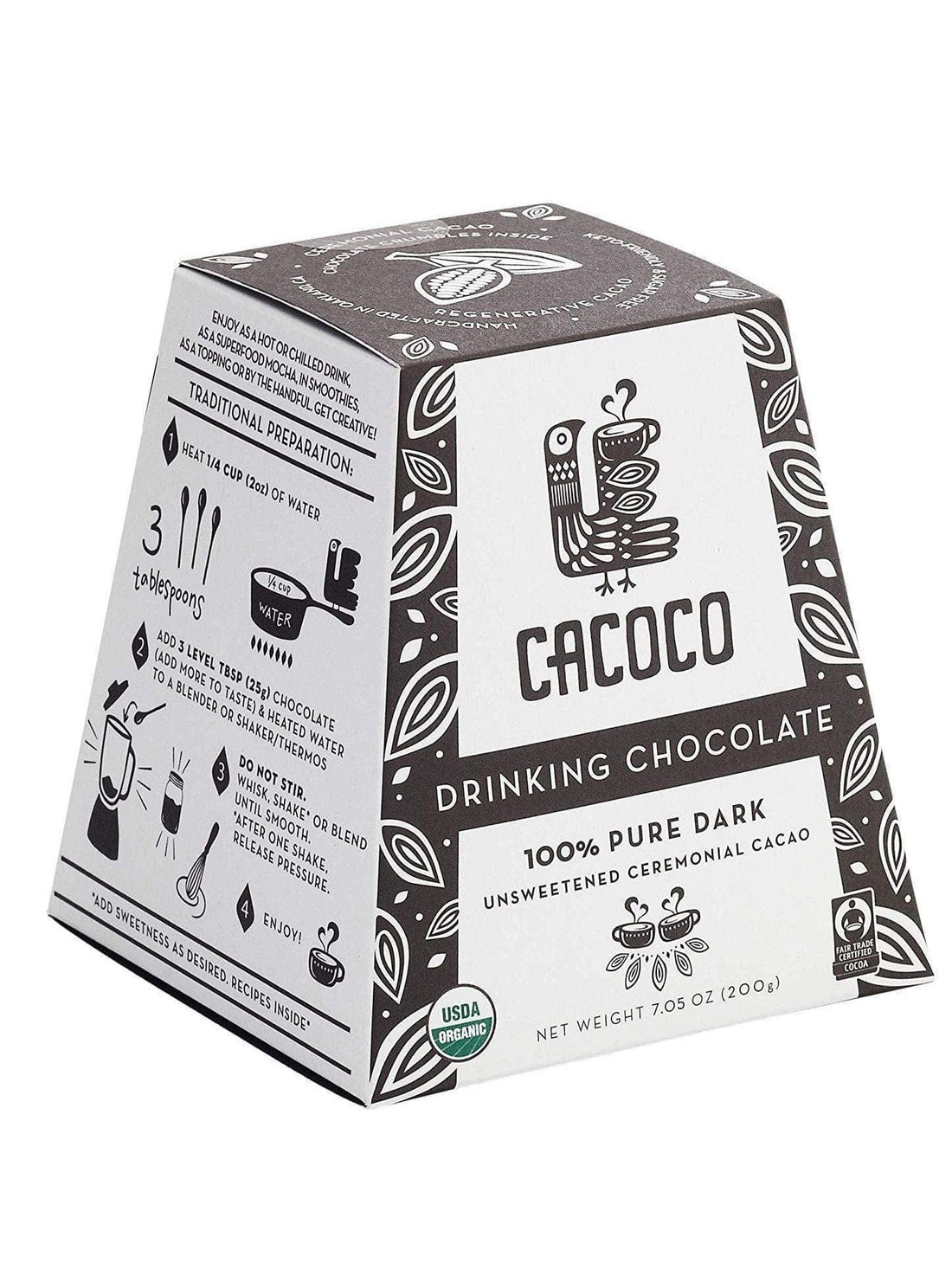 Cacoco Ceremonial Drinking Chocolate - 100% Pure Dark | af80 | Shamans ...