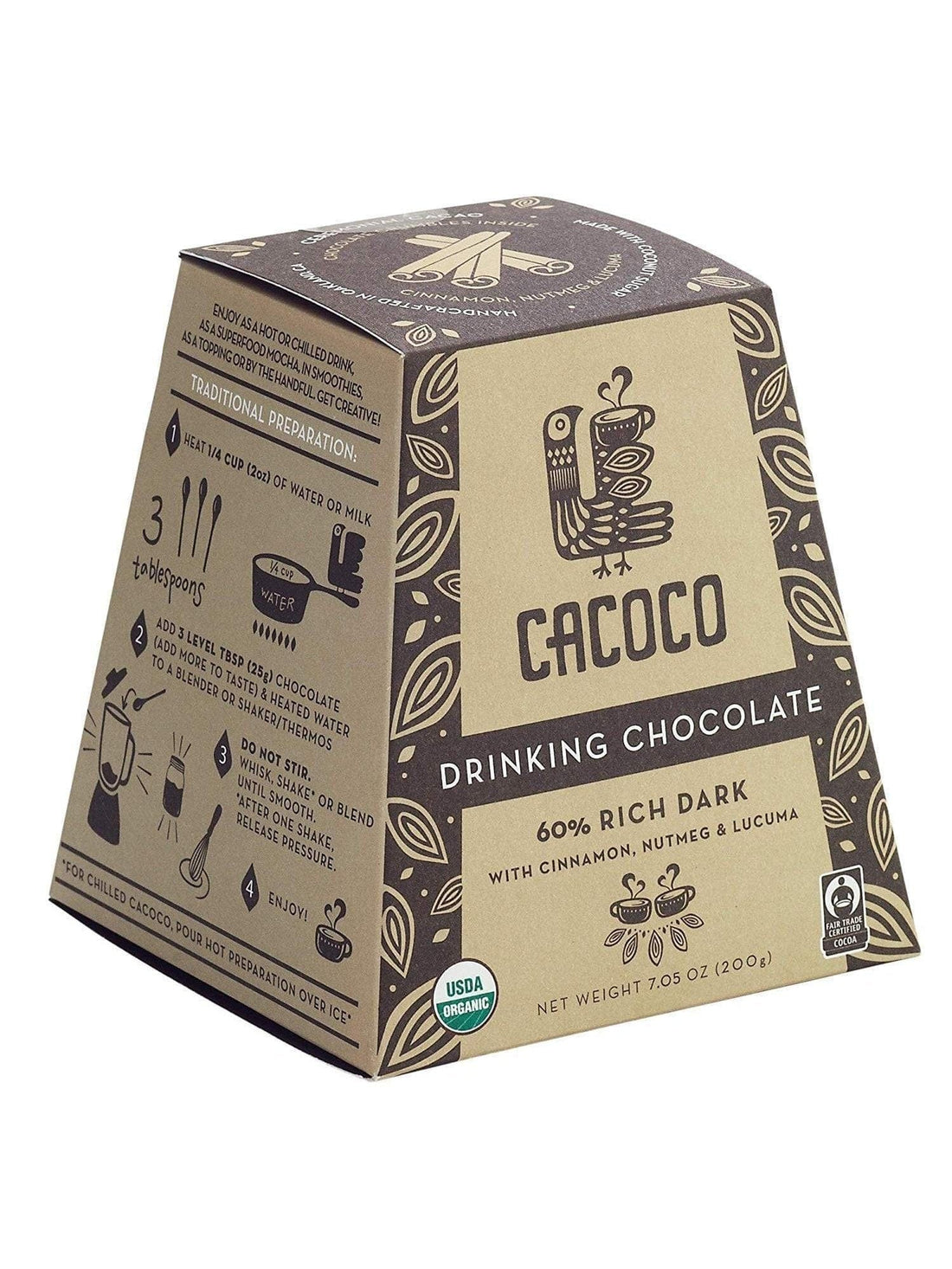 Cacoco Ceremonial Drinking Chocolate - 60% Rich Dark | af82 | Shamans ...