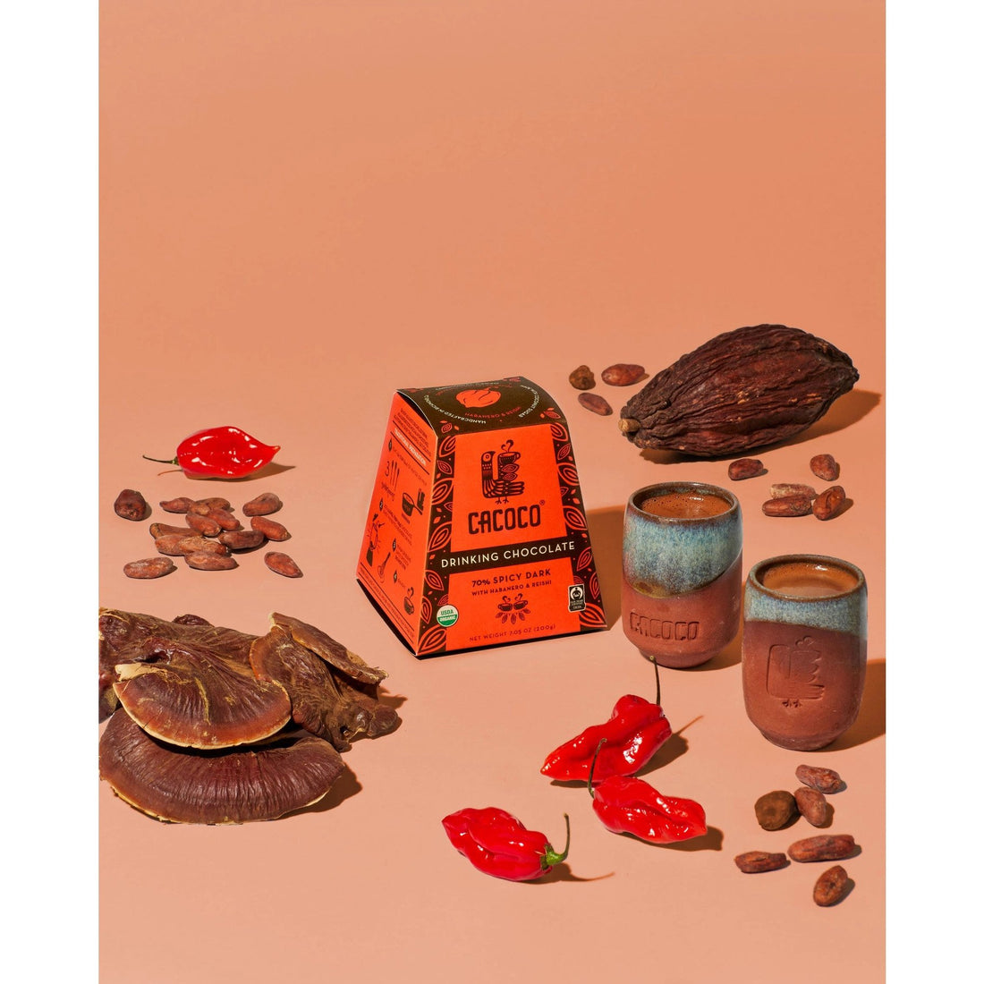 Cacoco Ceremonial Drinking Chocolate - 70% Spicy Dark | af79 | Shamans ...