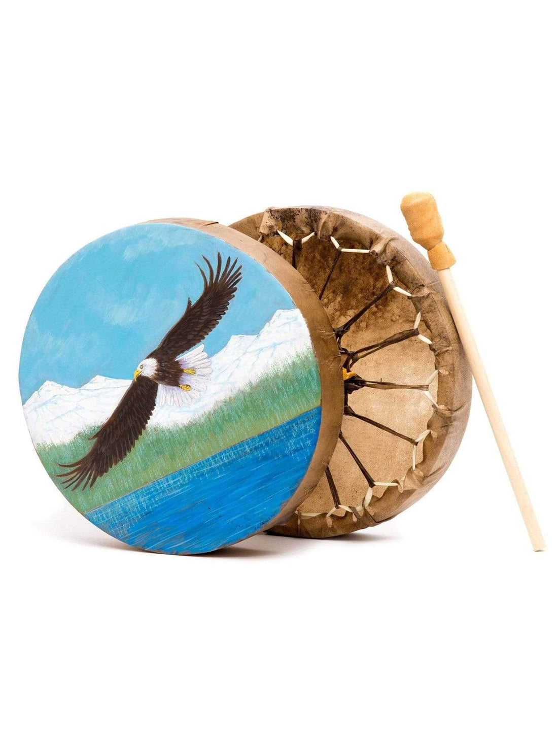 Soaring Eagle Elk Hide Hand Drum | mmhd-28 | Shamans Market