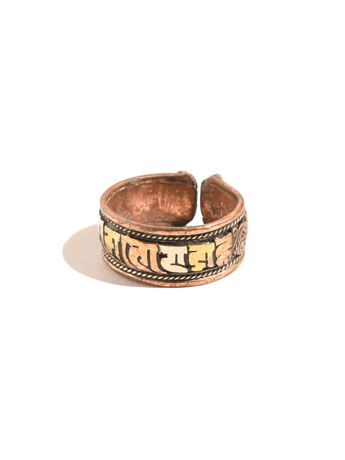 Tibetan OM Mane Padme Hum Ring Copper | j0380 | Shamans Market