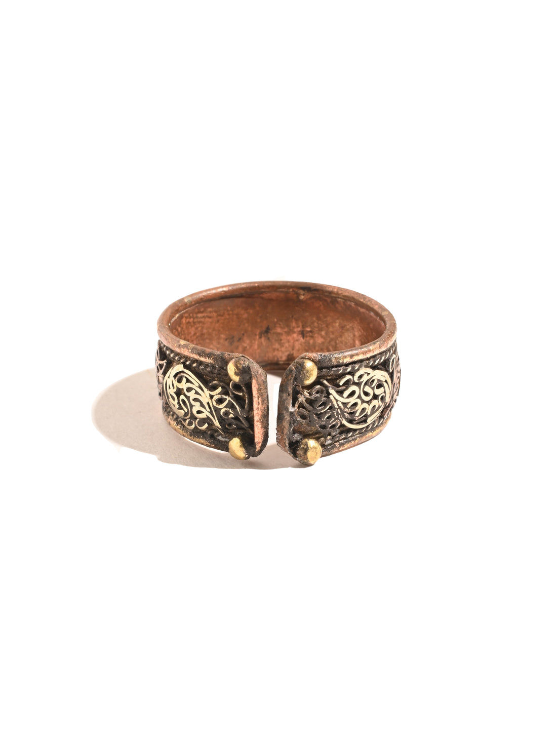Tibetan OM Mane Padme Hum Ring Copper | j0380 | Shamans Market