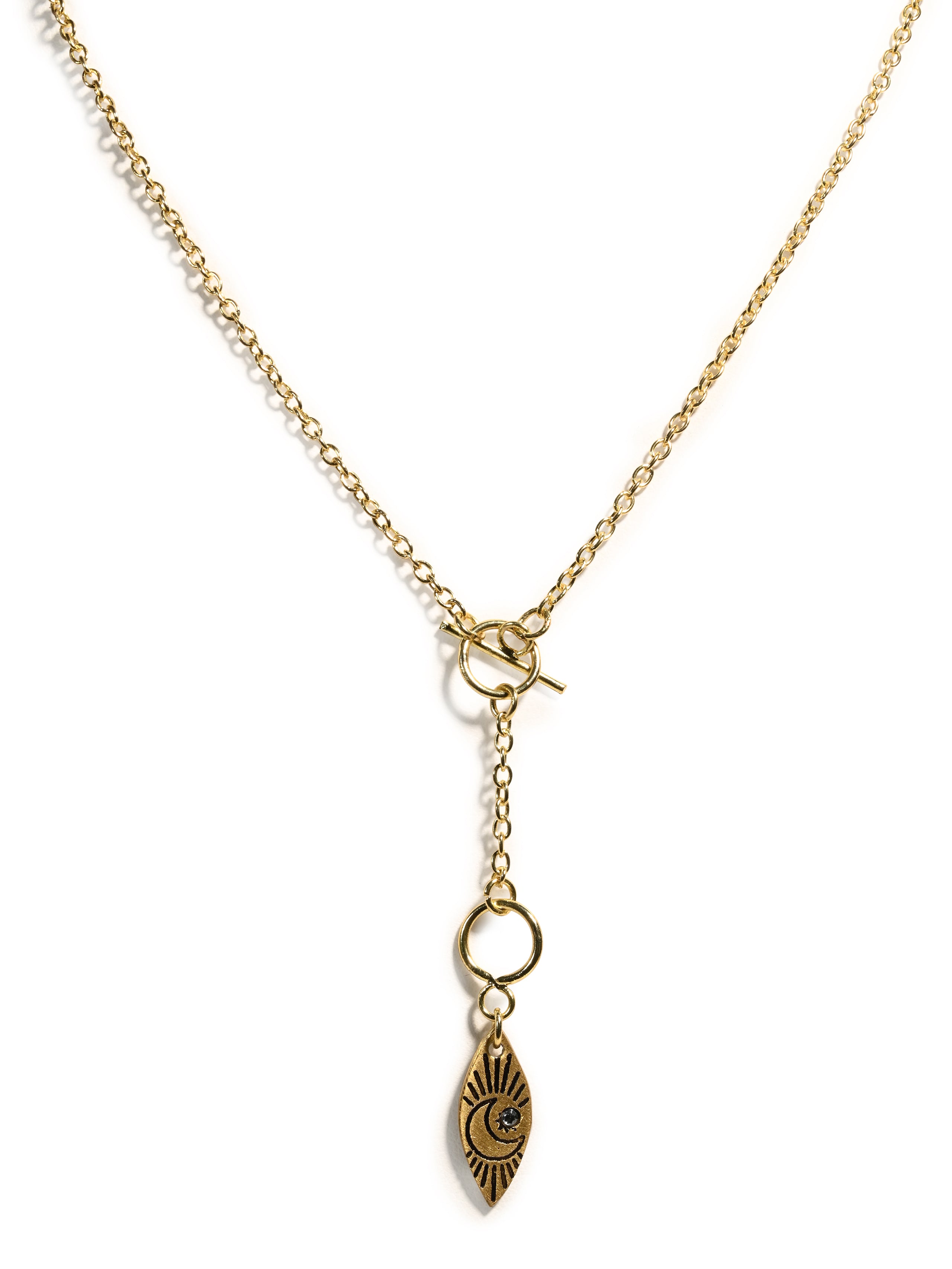 Ruchi Dainty Charm Drop Lariat Necklace | j0523 | Shamans Market
