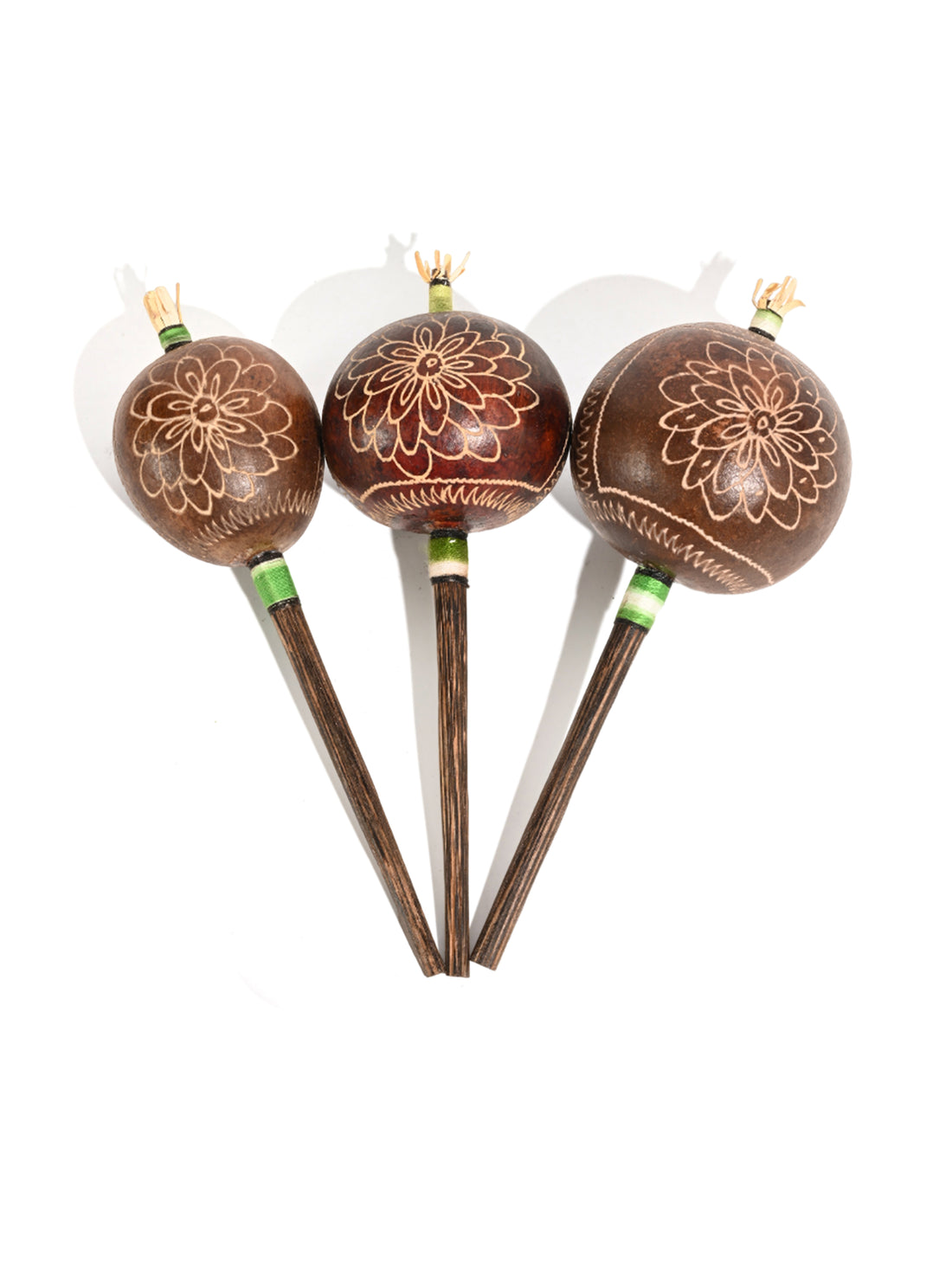 Peruvian Amazon Gourd Rattle - Hummingbird and Flower | mmr003-Small ...