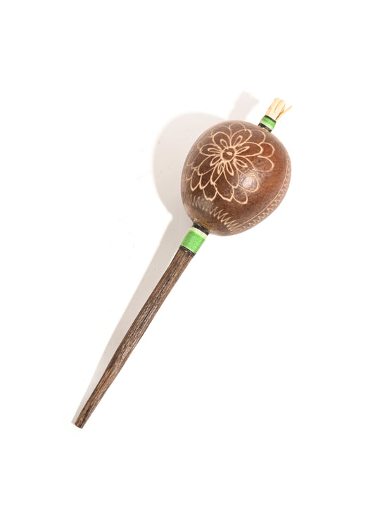 Peruvian Amazon Gourd Rattle - Hummingbird and Flower | mmr003-Small ...
