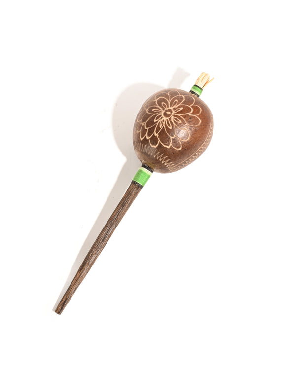 Peruvian Amazon Gourd Rattle - Hummingbird and Flower | mmr003-Small ...