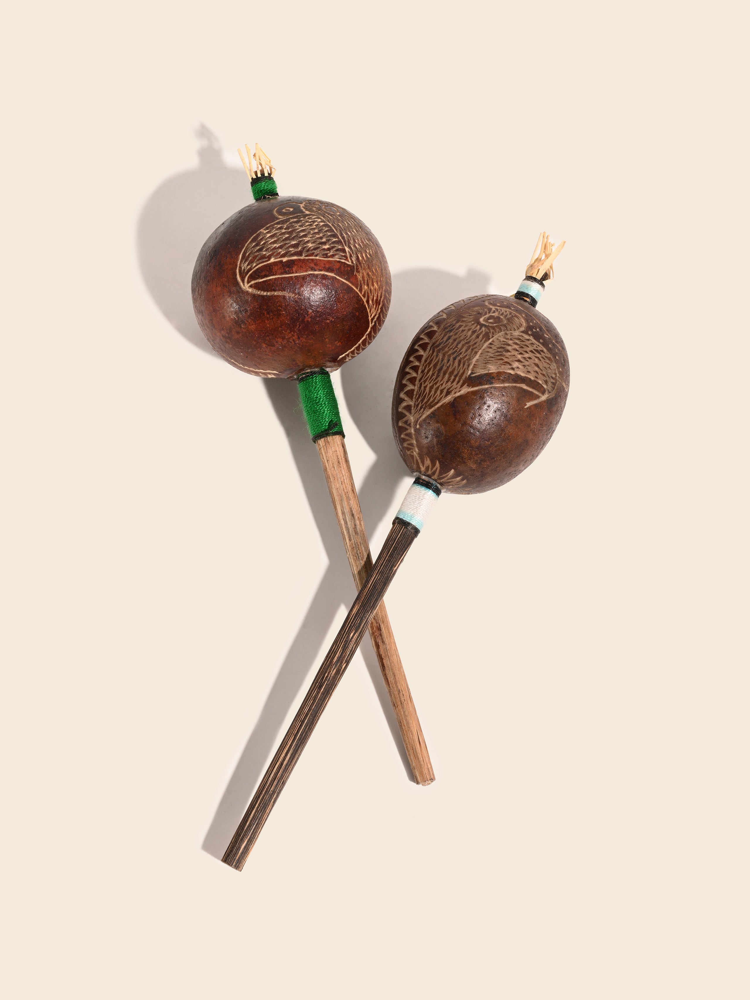 Peruvian Amazon Gourd Rattle - Eagle and Condor | mmr006-Small ...