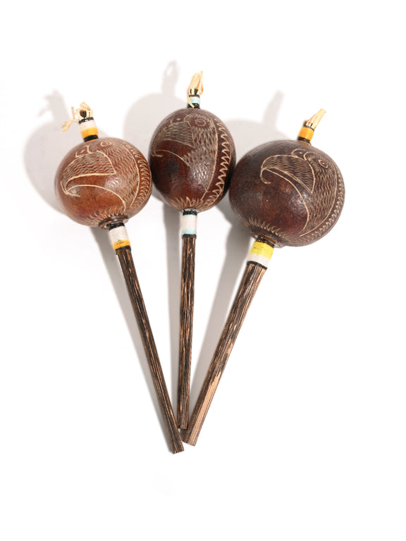 Peruvian Amazon Gourd Rattle - Eagle and Condor | mmr006-Small ...