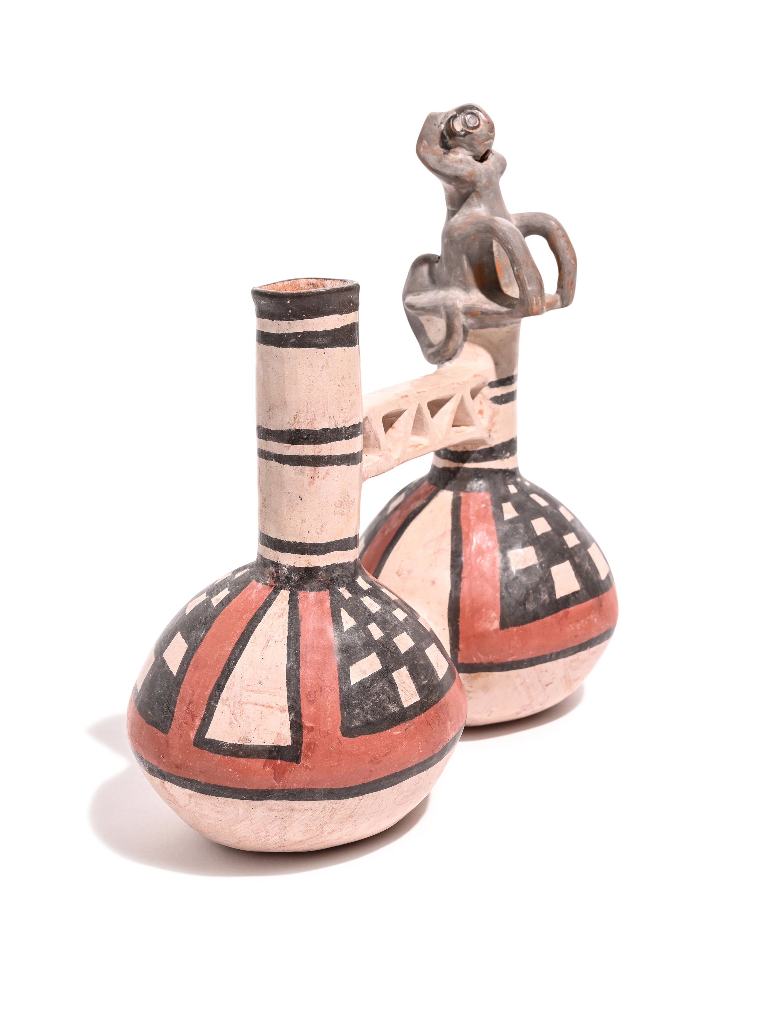 Huaco Silbador-Peruvian Whistling Vessel - Monkey | mmwv026-Coral ...