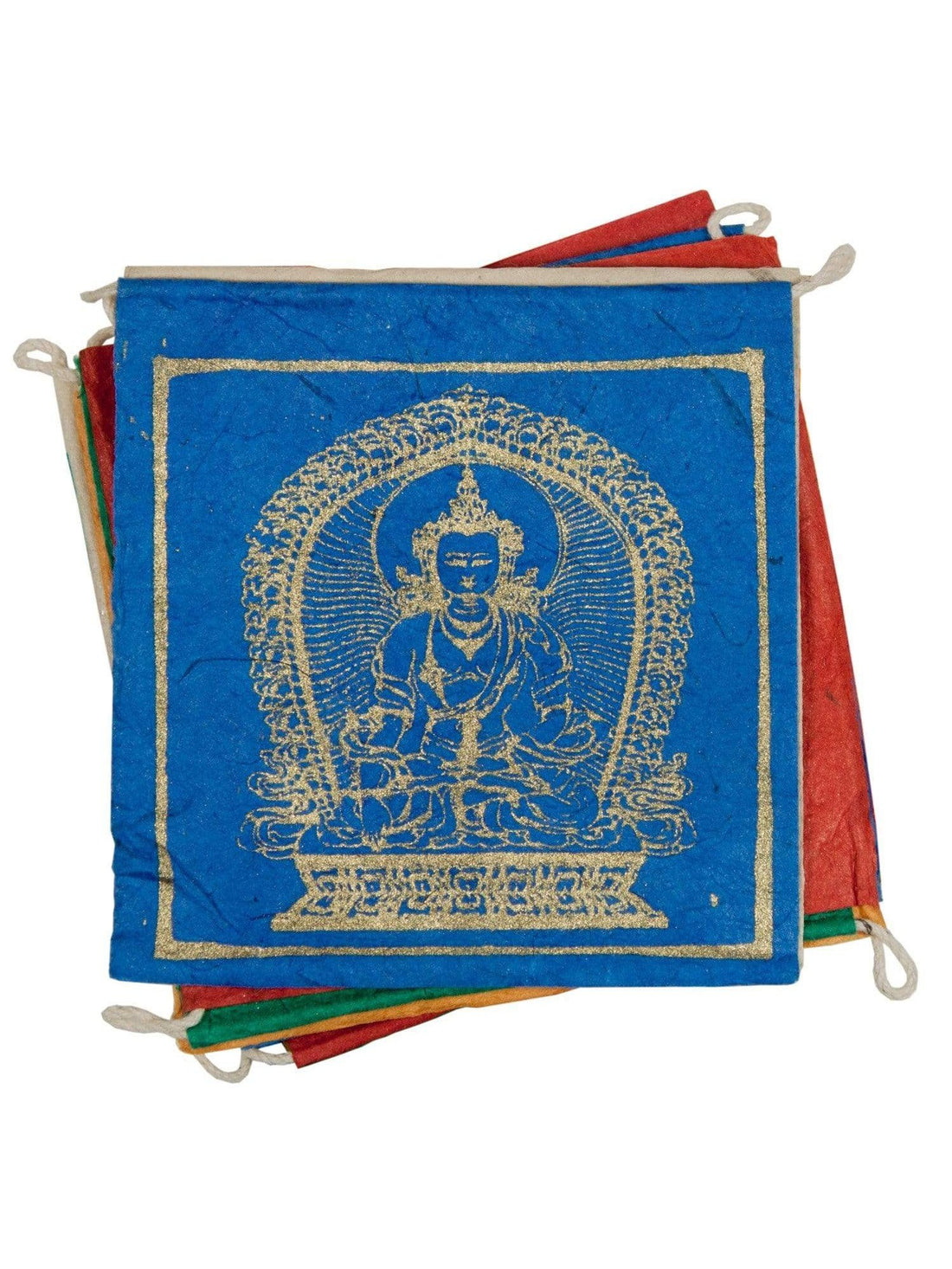 5 Buddha Small Paper Prayer Flags -16 in long | tc-80 | Shamans Market