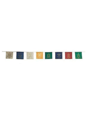 Lucky Signs Small Paper Prayer Flags - 8 ft long | tc-82 | Shamans Market