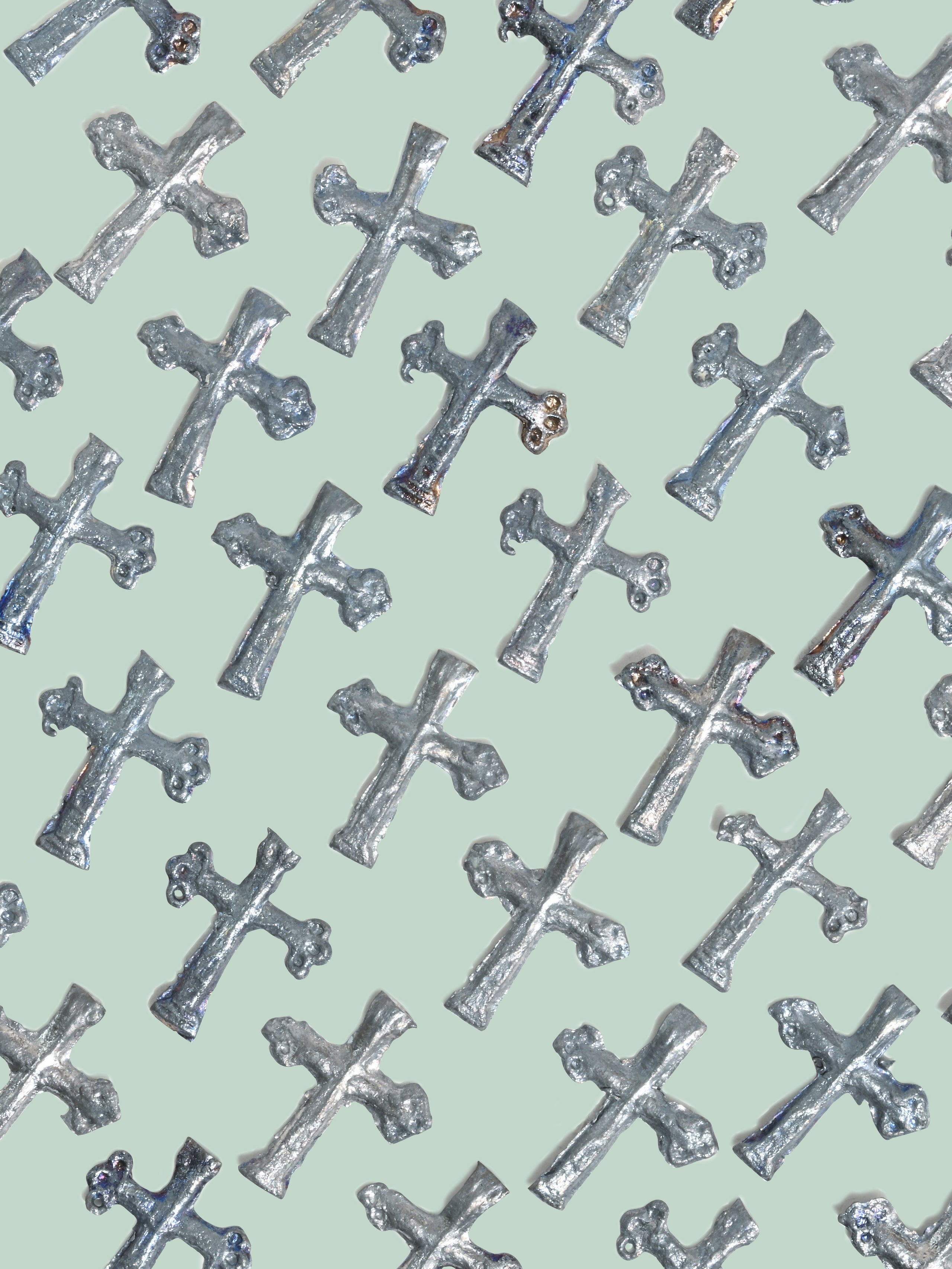 Small Lead Cross Charm | si87-01 | Shamans Market