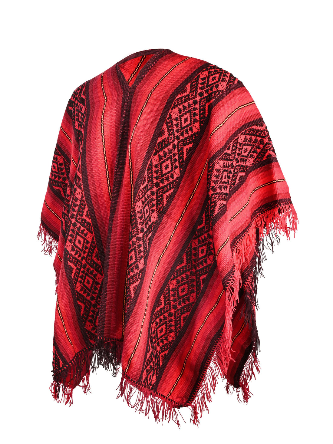Peruvian Traditional Wool Blend Poncho | txp0009 | Shamans Market