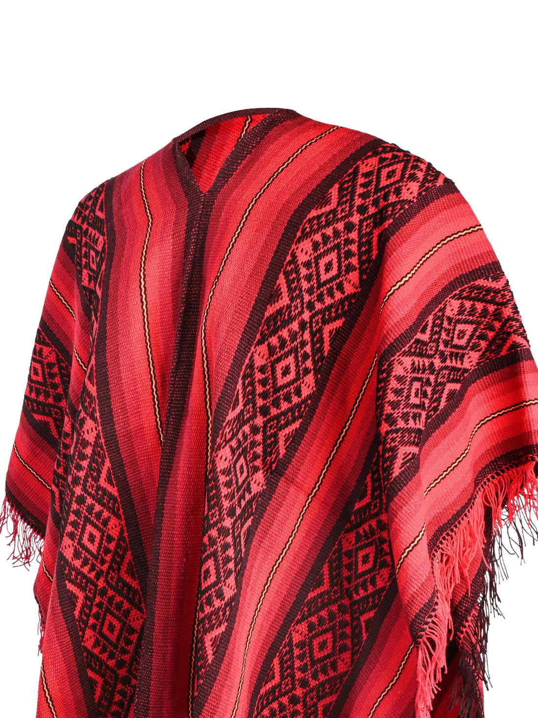 Peruvian Traditional Wool Blend Poncho | txp0009 | Shamans Market