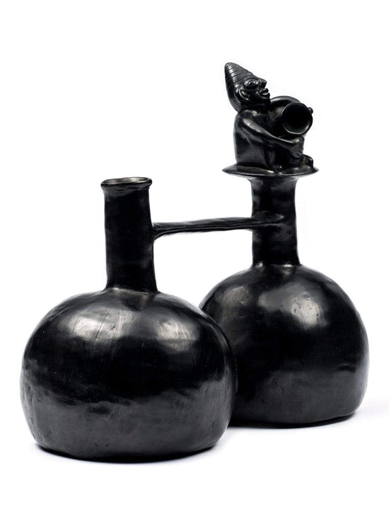 Huaco Silbador-Peruvian Water Whistling Vessel - Shaman with Vessel ...