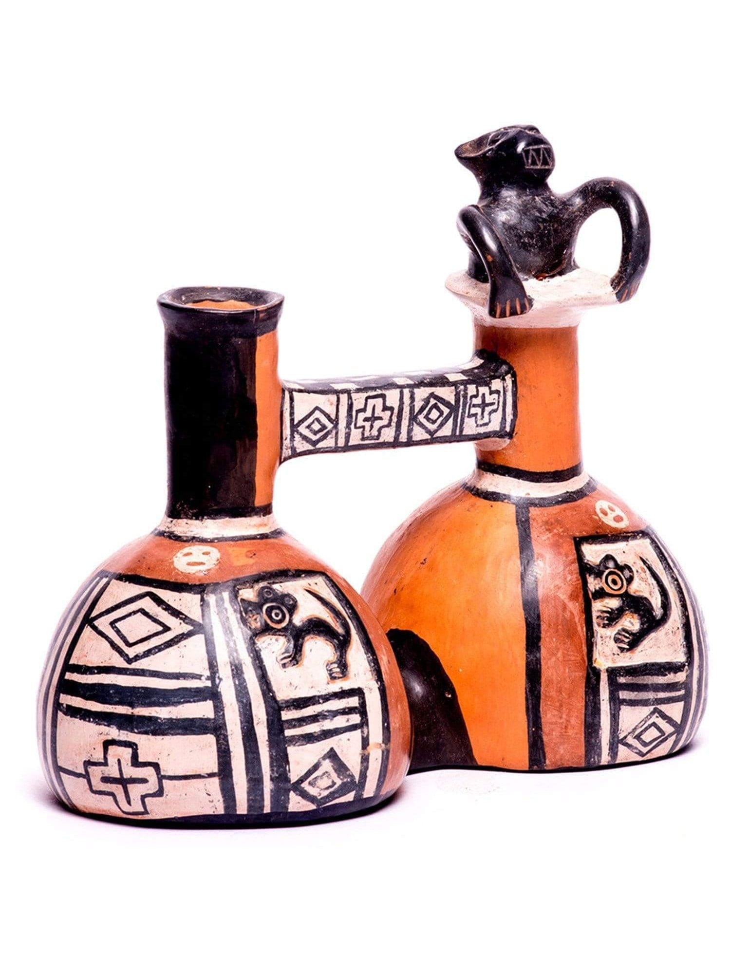 Huaco Silbador-Peruvian Whistling Vessel - Monkey | mmwv026-Coral ...