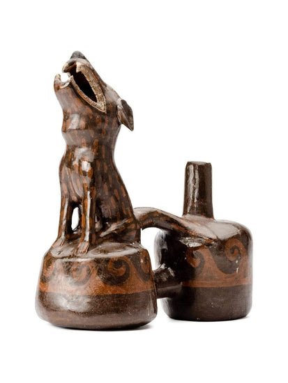 Huaco Silbador-Peruvian Whistling Vessel - The Howling Fox - Shamans Market